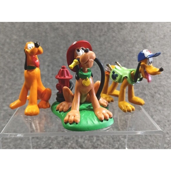 Disney | Toys | Disney Pluto Figures Lot Of 3 Topper Pvc Figure 25 ...
